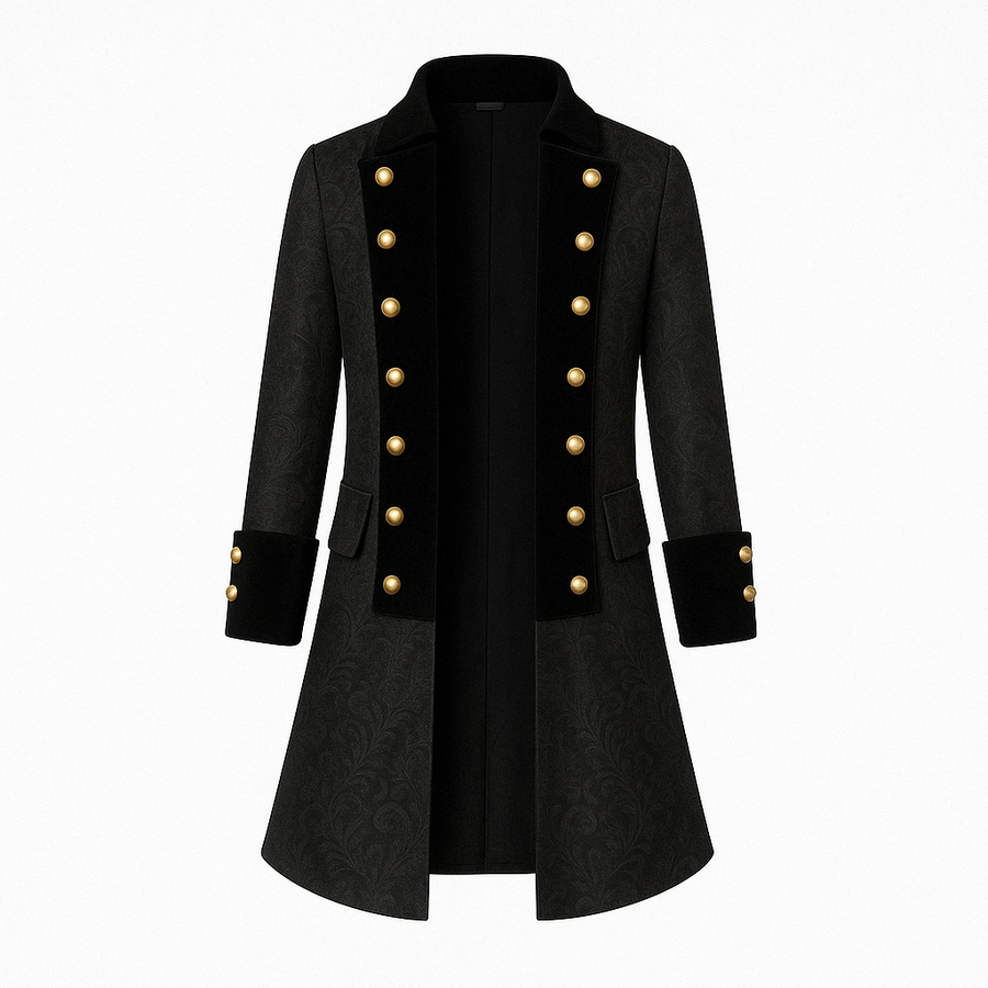 BRIDGERTON REGENCY MENS COSTUME - BLACK VELVT JACQUARD TAILCOAT TUXEDO ...