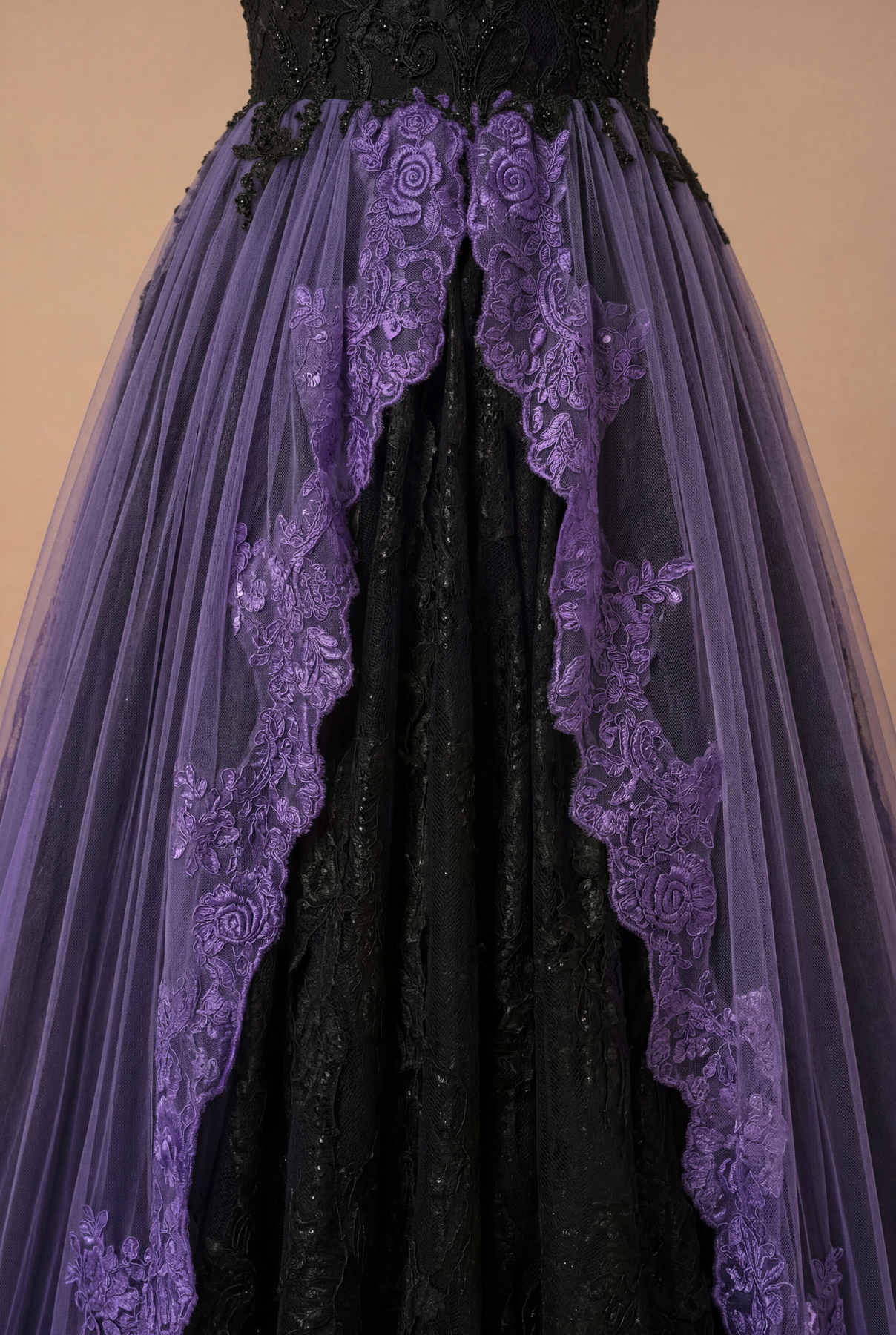 Order Black and Purple Gothic Wedding Dress | Plus Size ...