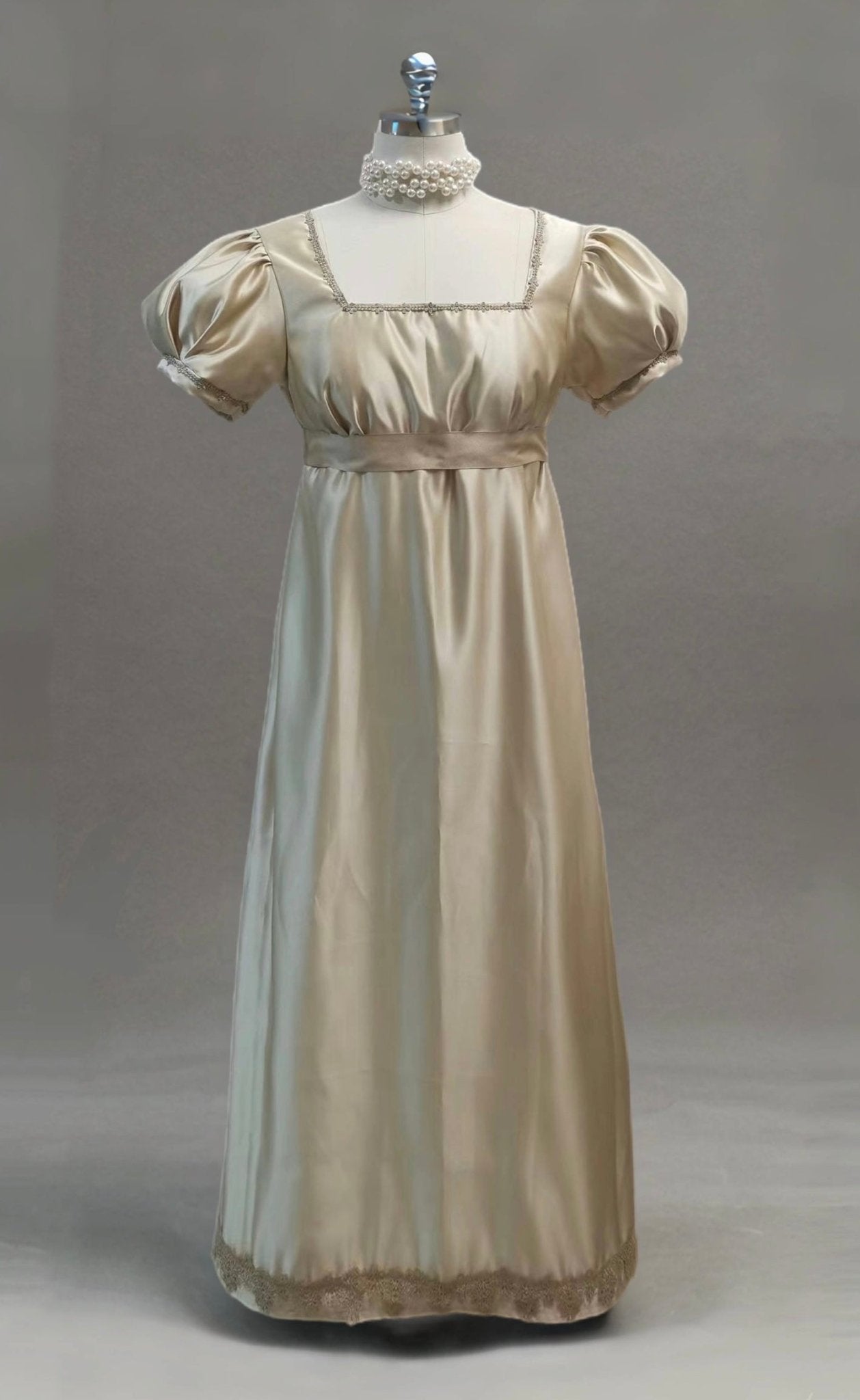 Champagne Bridgerton Inspired Regency Dress Women - Gold Bridgerton Dr ...